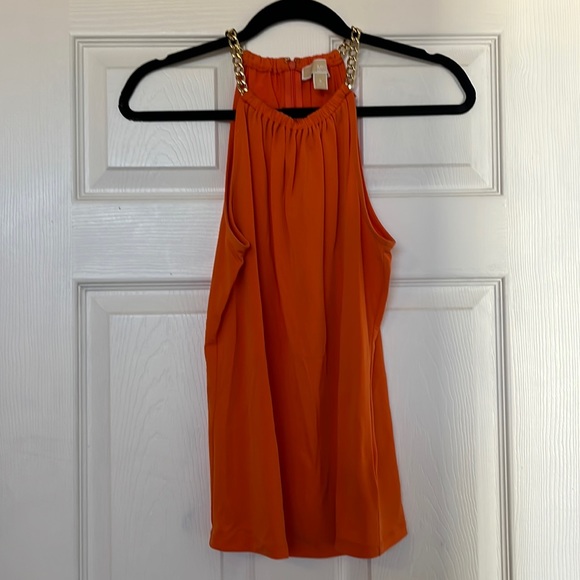 Michael Kors | Tops | Michael Kors Orange Halter Top | Poshmark